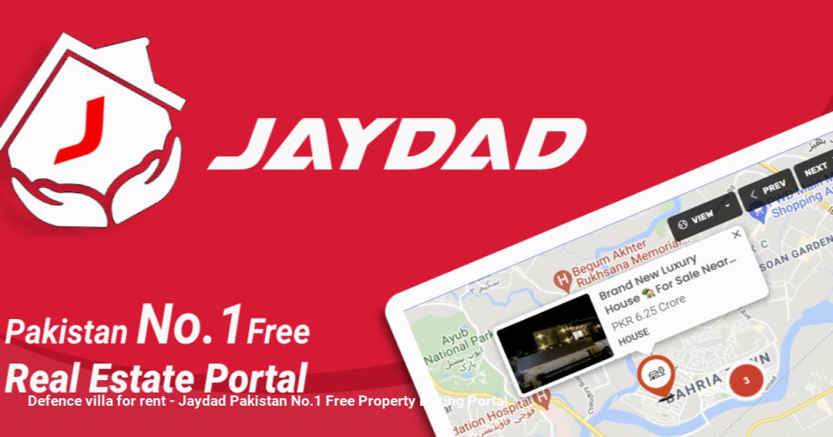 Defence villa for rent - Jaydad Pakistan No.1 Free Property Listing Portal